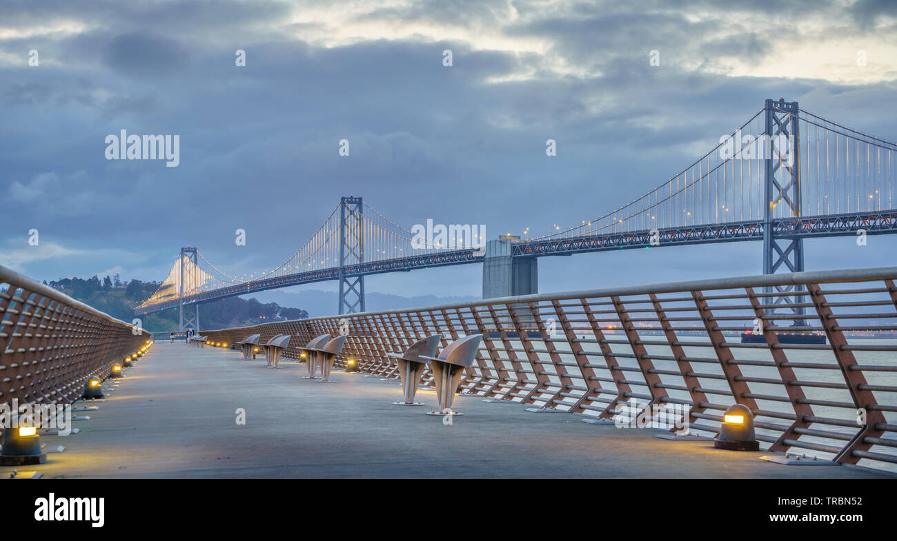 Bay Bridge is located in California, US, and connects San Francisco and ...