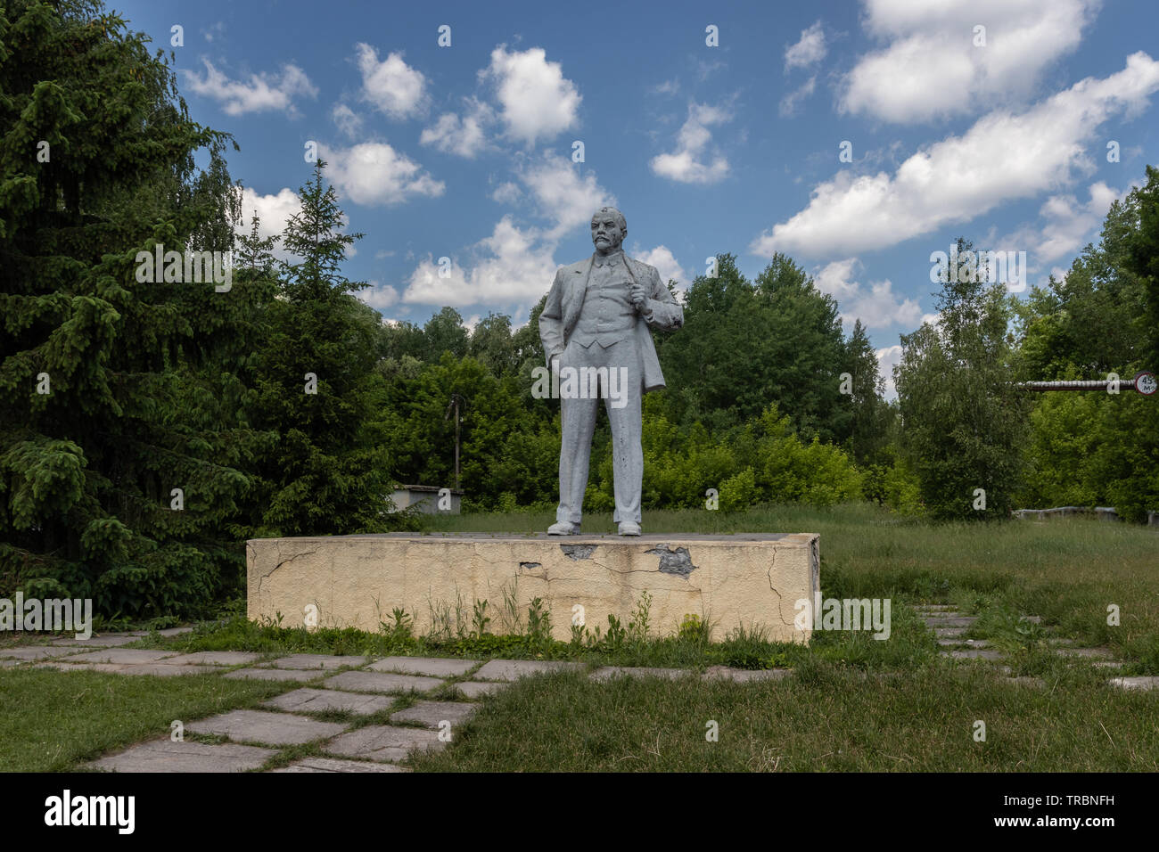 Lenin monument in the town of Chernobyl , Chernobyl Exclusion Zone ...