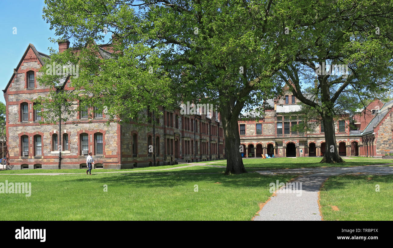 Cambridge, Massachusetts - May 22, 2019: Unidentified man walking at ...