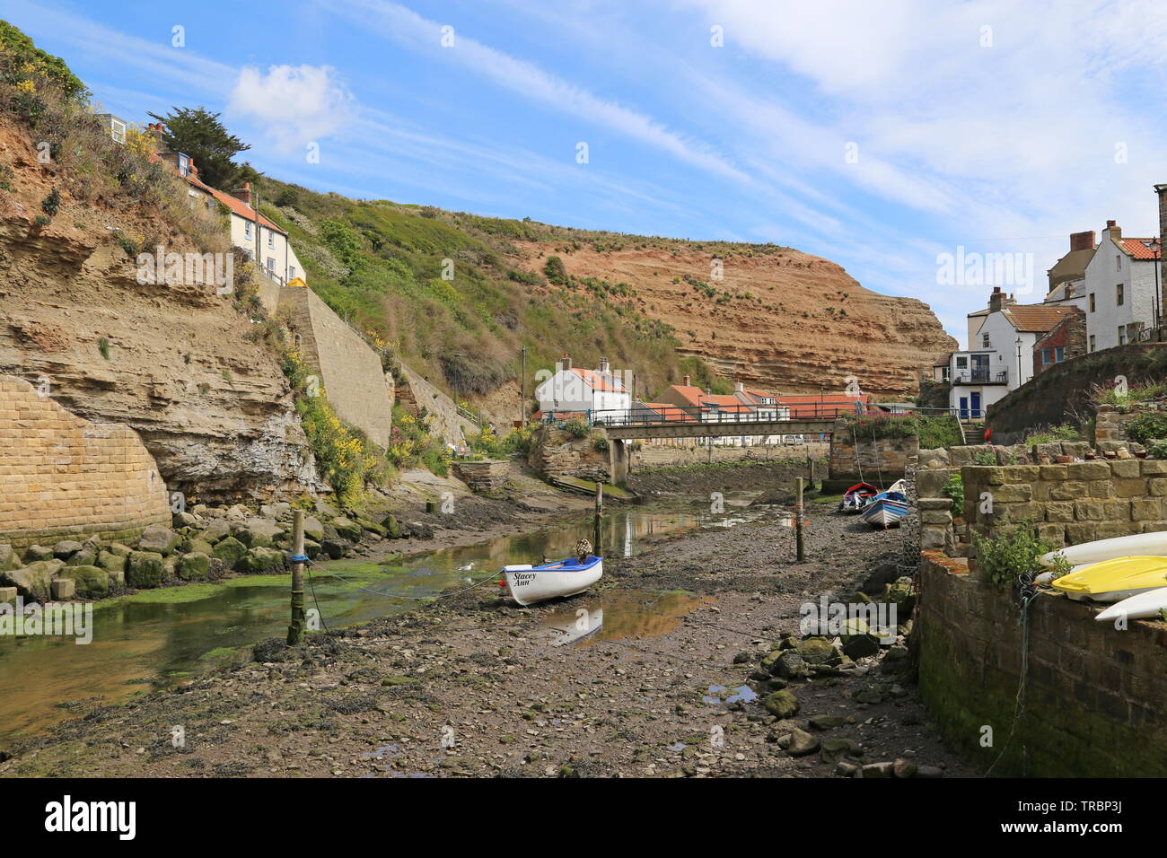 Staithes Beck and Cowbar Nab, Staithes, Borough of Scarborough, North ...