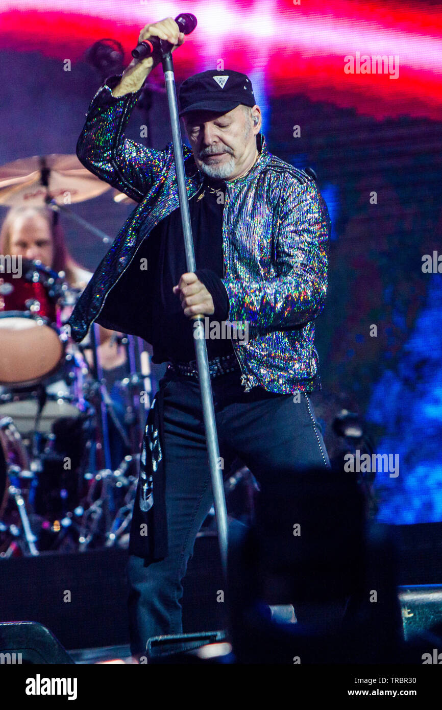 Vasco Rossi in concert at San Siro Stadium in Milano, Italy, on June 01 ...