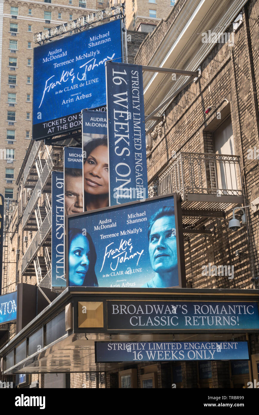 The Broadhurst Theatre with Frankie & Johnny Marquee at 235 W. 44th ...