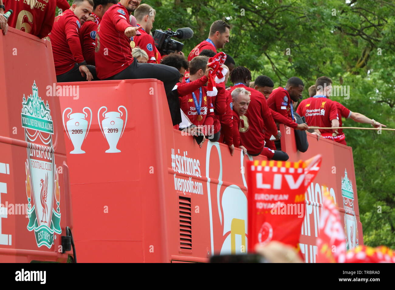 Liverpool,Uk Liverpool Fc Champions Parade through the streets of ...