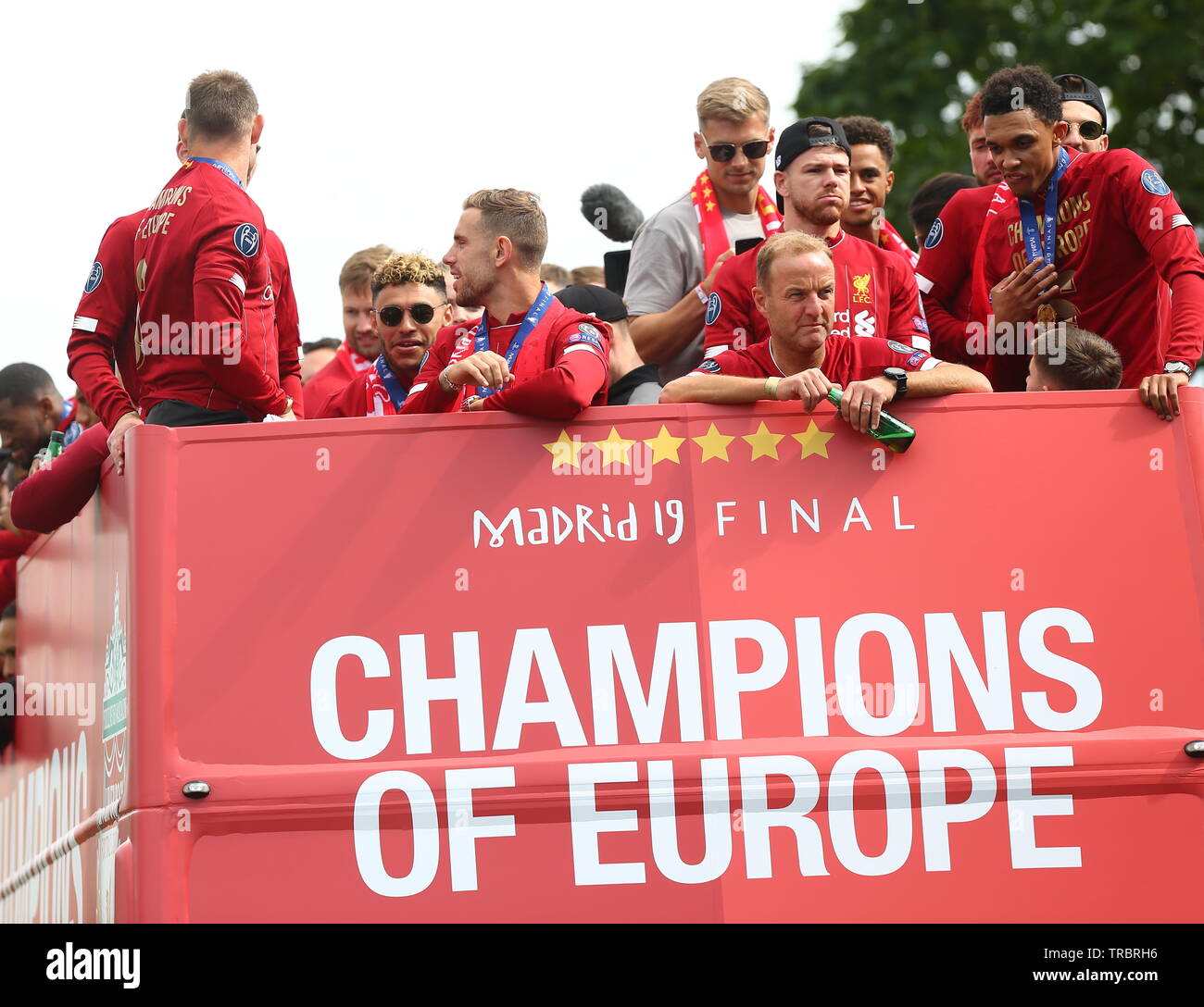Liverpool,Uk Liverpool Fc Champions Parade through the streets of ...