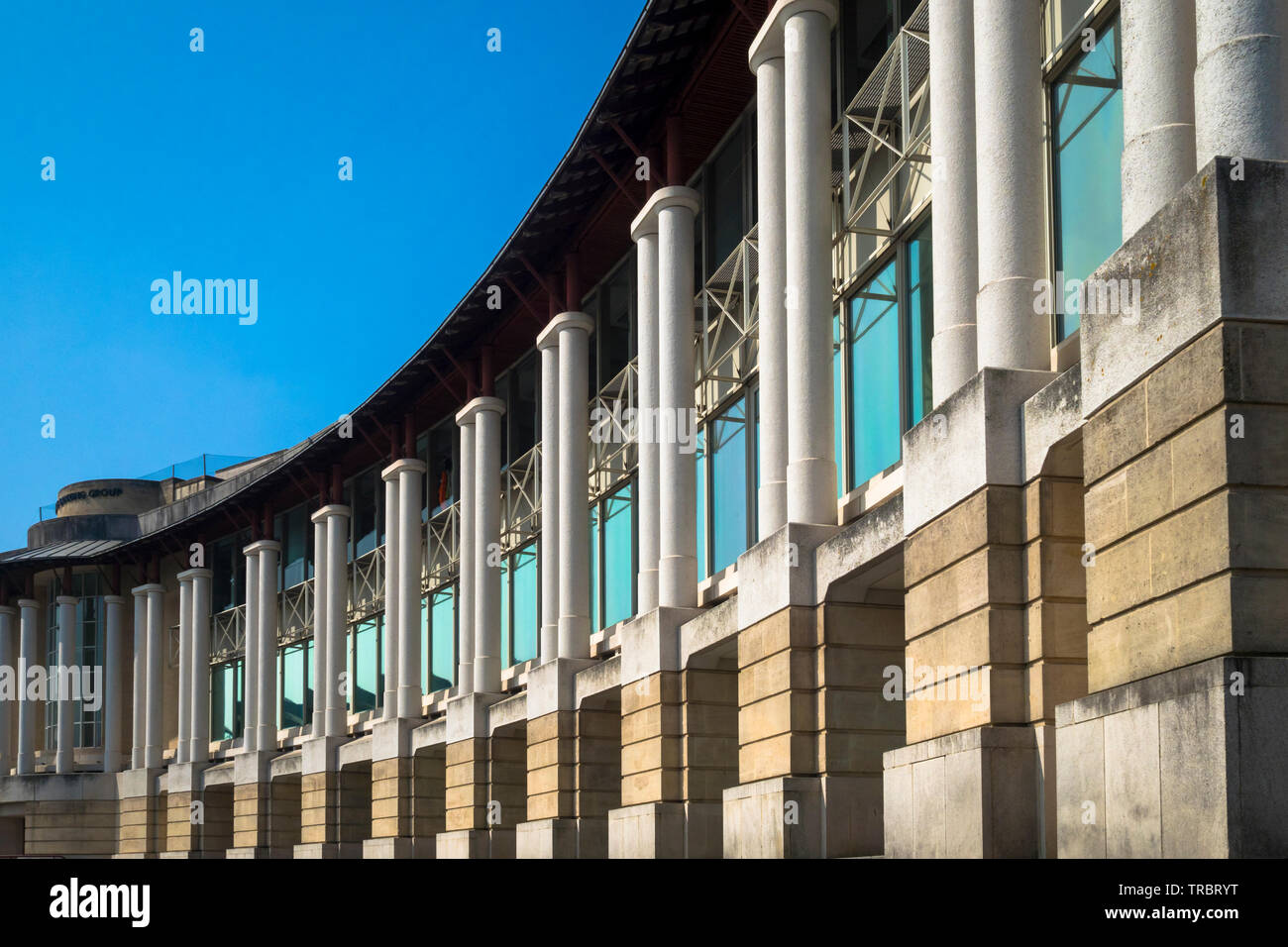 Exterior of curved building by the Lloyds amphitheatre on the ...