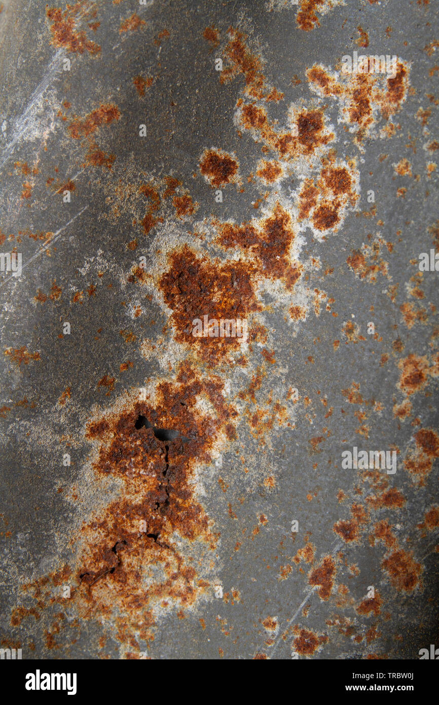 A damaged and rusty old corrugated steel abstract background Stock ...