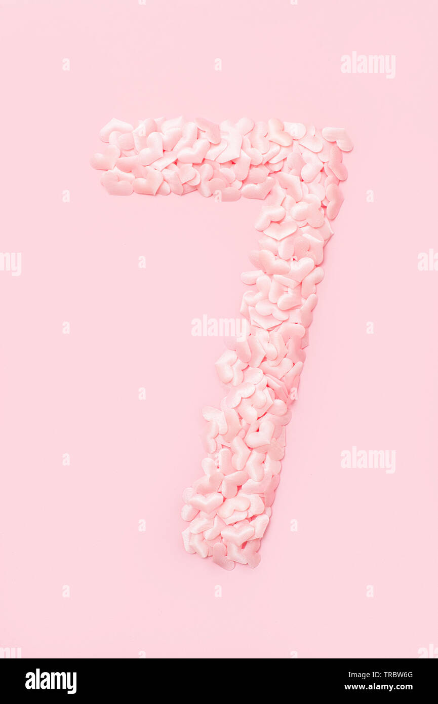 Number seven in pink hi-res stock photography and images - Alamy