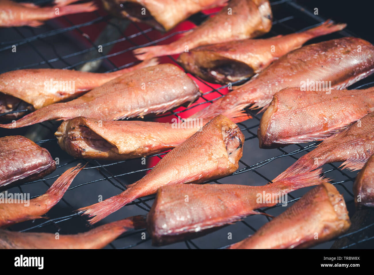 Dried fish,Stack of kipper Stock Photo - Alamy