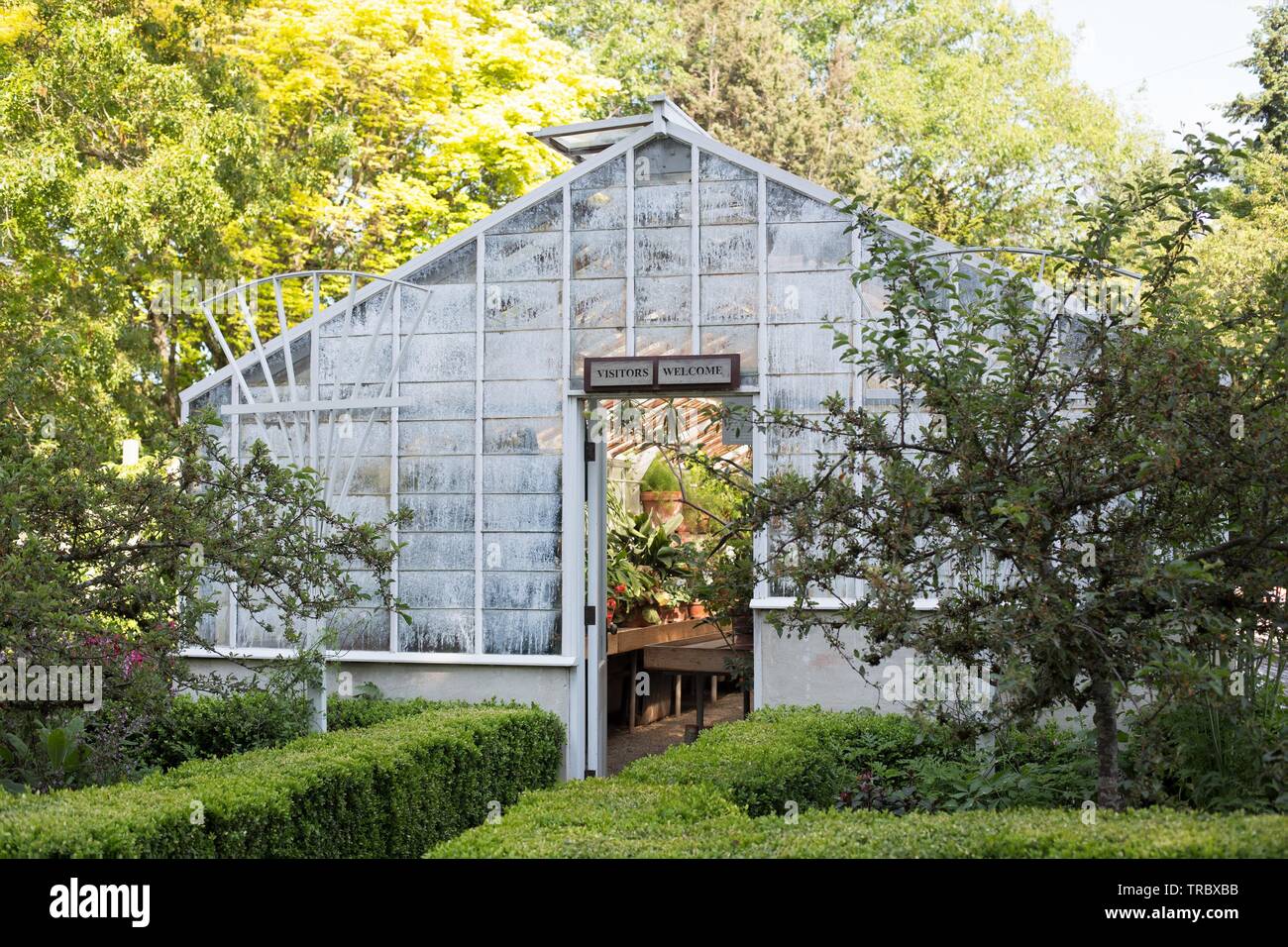The greenhouse at Bush's Pasture Park in Salem, Oregon, USA Stock Photo ...