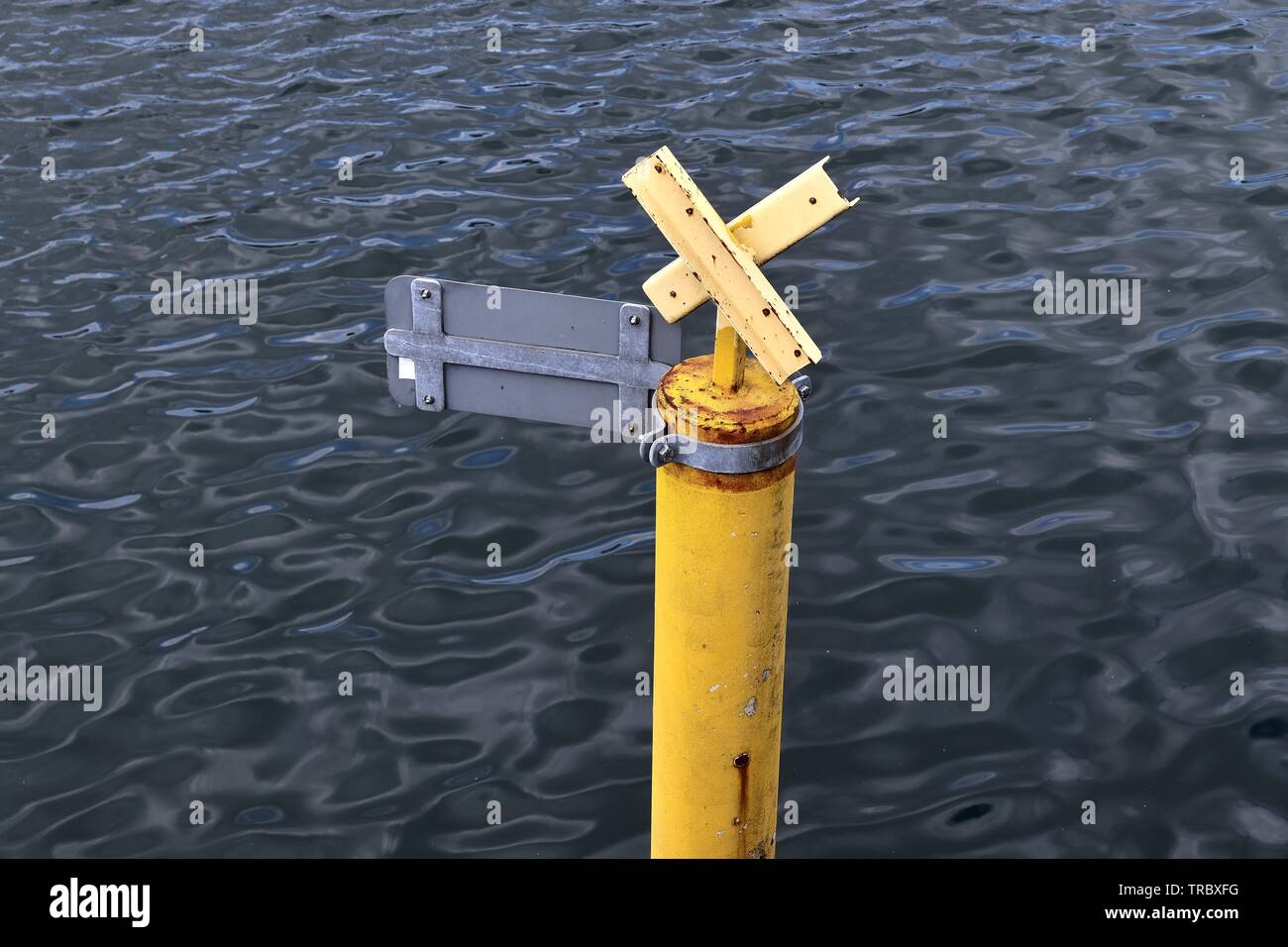 Different bollards and technical installations of vessel traffic at the ...