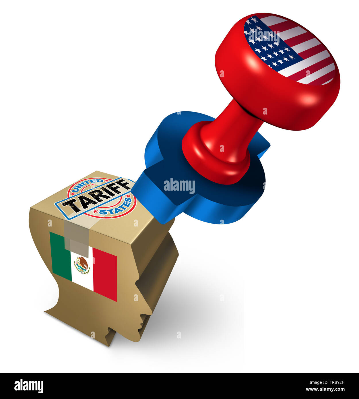 Mexico us flag hi-res stock photography and images - Alamy