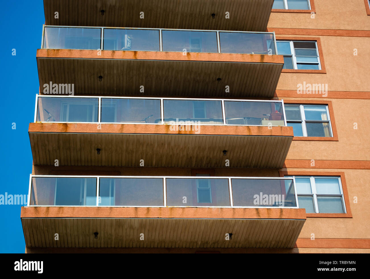Residential Condos with beautiful glass balconies Stock Photo - Alamy