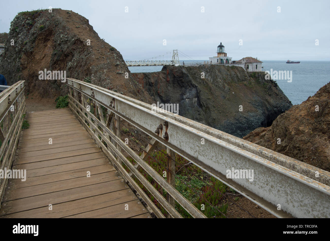 Point Bonita Lighthouse sits on the tip of Point Bonita in the Marin ...
