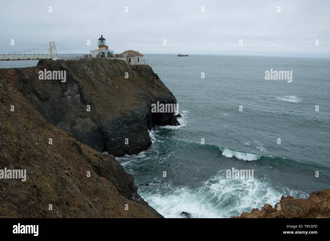 Point Bonita Lighthouse sits on the tip of Point Bonita in the Marin ...