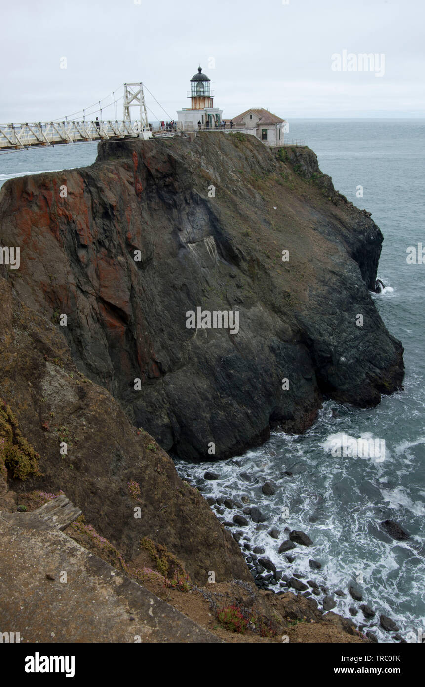 Point Bonita Lighthouse sits on the tip of Point Bonita in the Marin ...