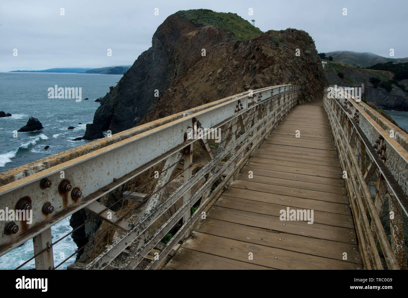 The path to Point Bonita Lighthouse in Marin County, CA, features ...