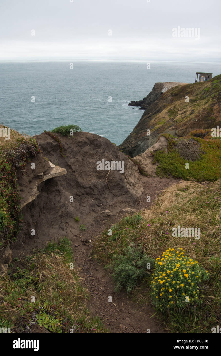 The Pacific Ocean is front and center at the Rodeo Lagoon Vista Point ...