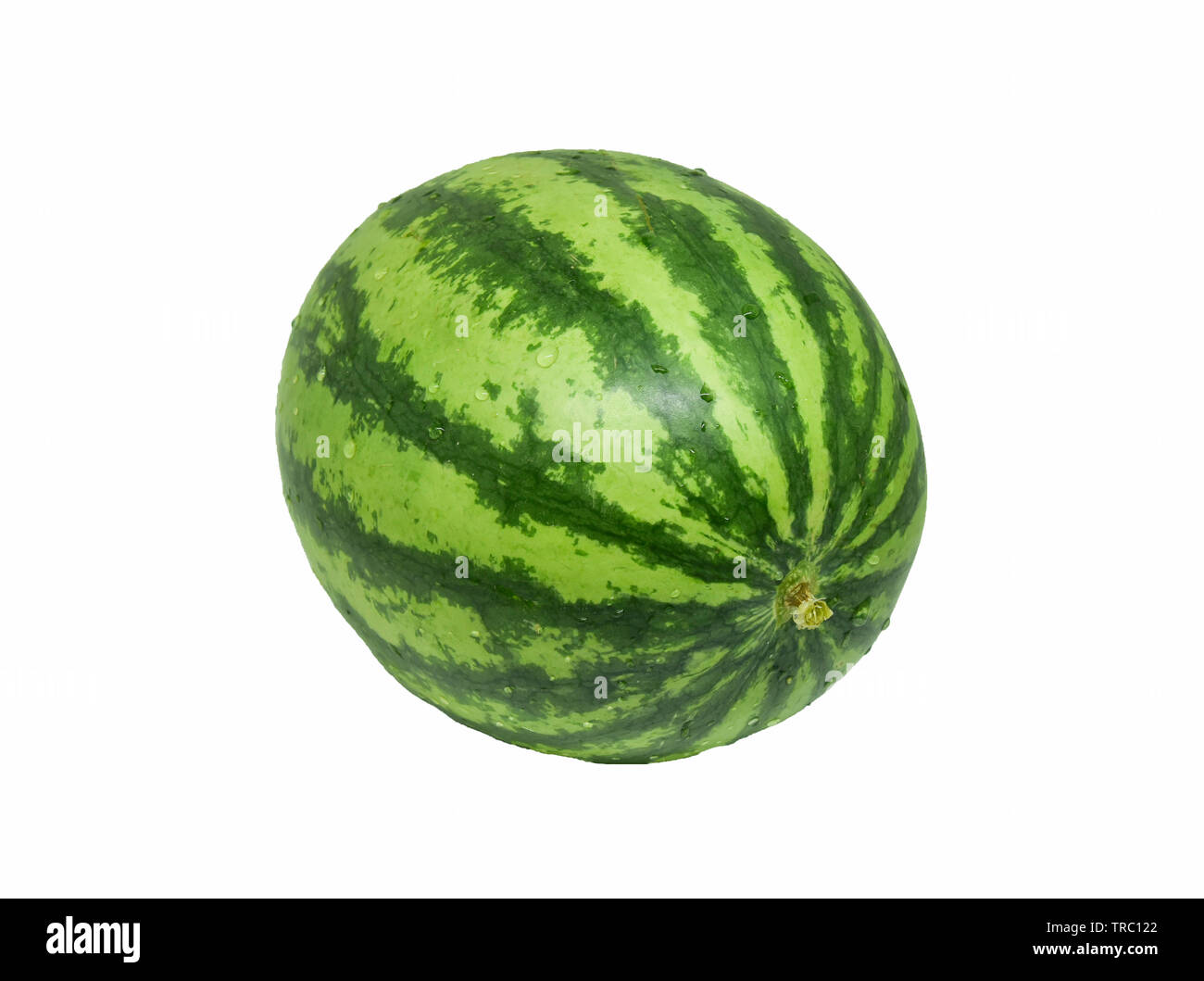 Fresh full watermelon isolated on white background Stock Photo - Alamy