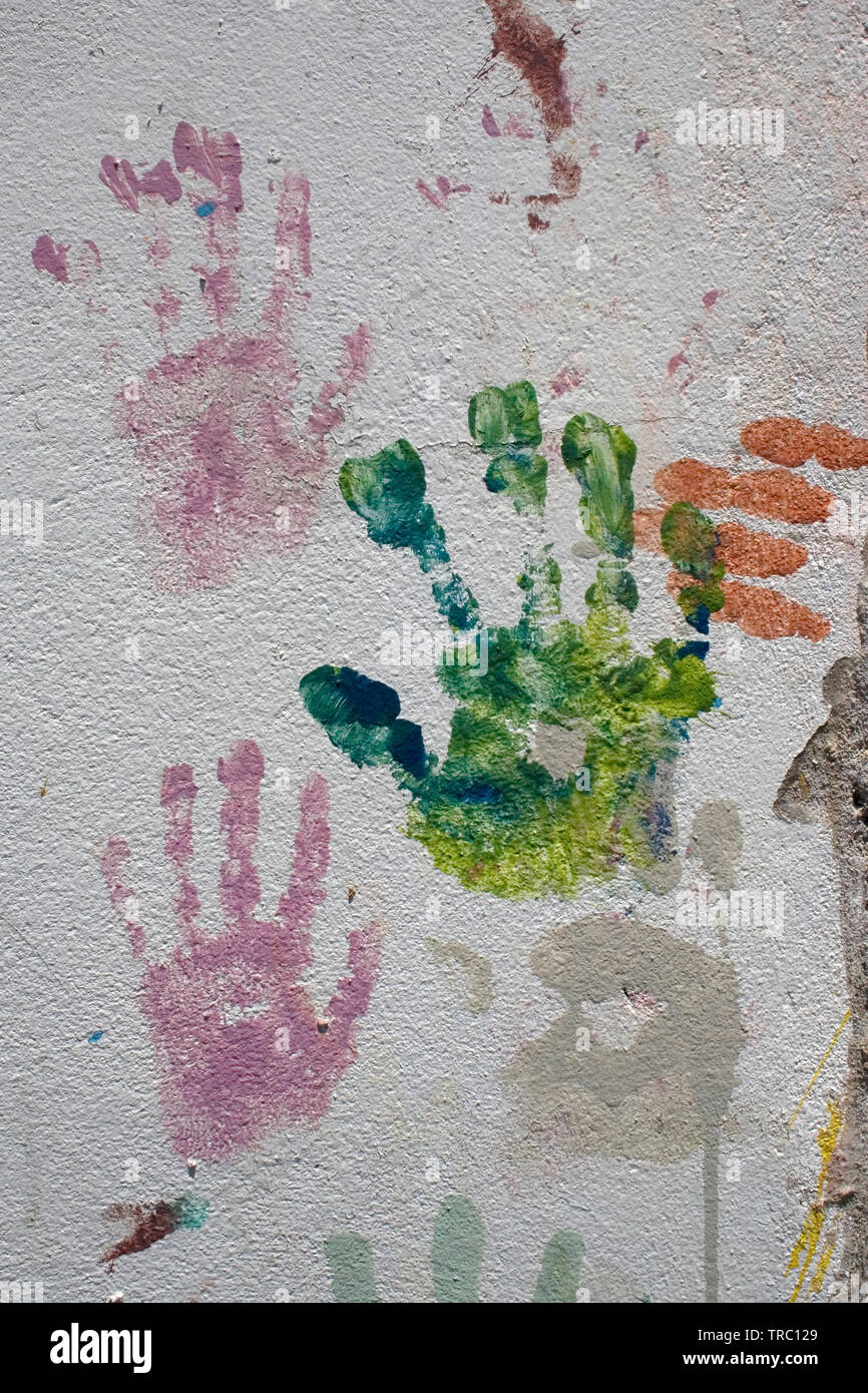Handprints wall hi-res stock photography and images - Alamy