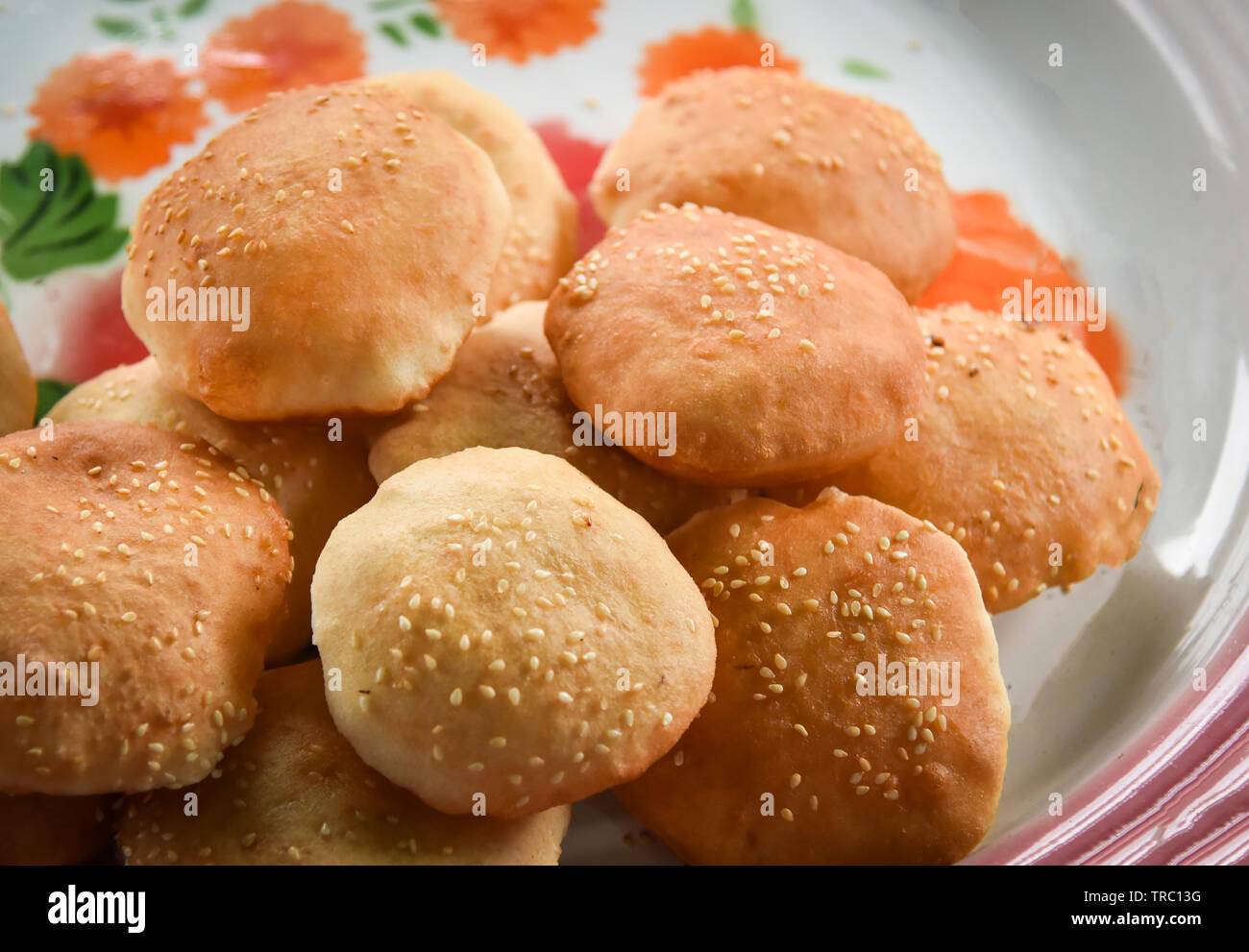 deep fried doughstick with sesame for snack / chinese bread stick Stock ...