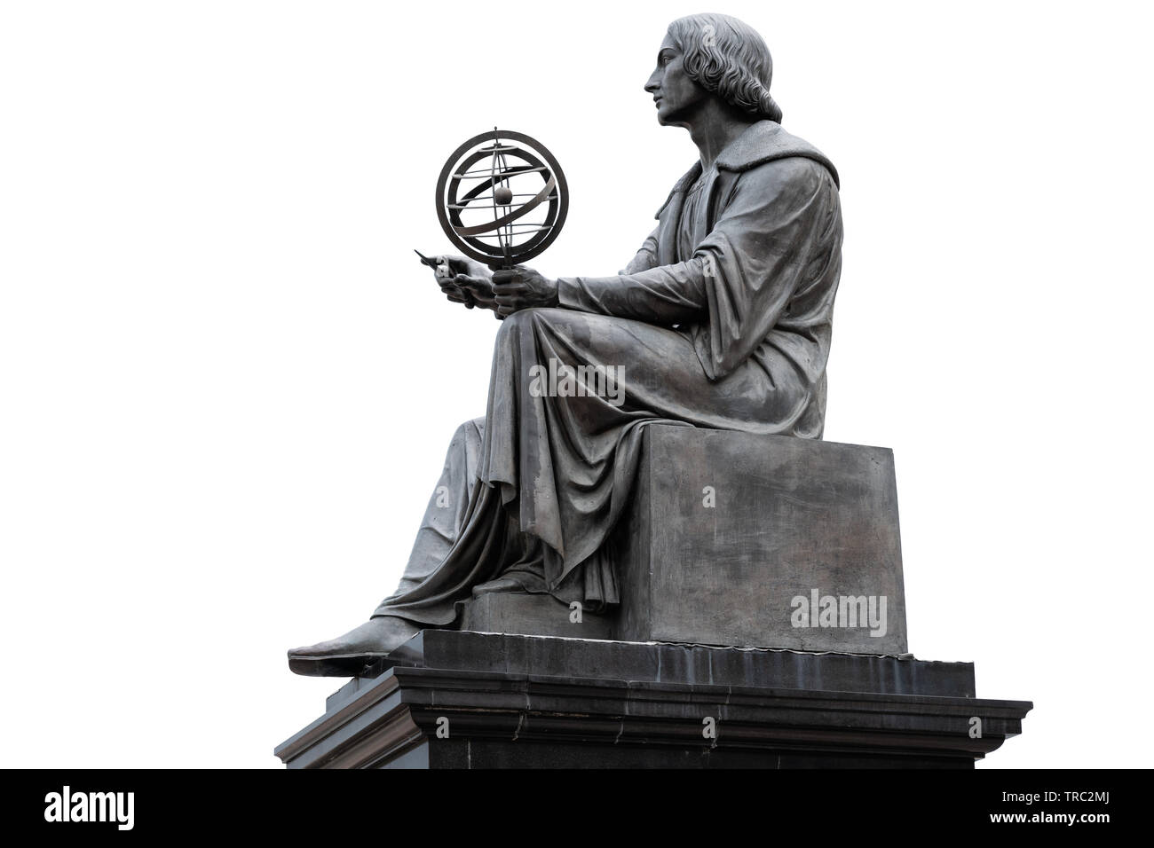 Nicolaus Copernicus Monument in Warsaw, Poland, bronze statue of a ...