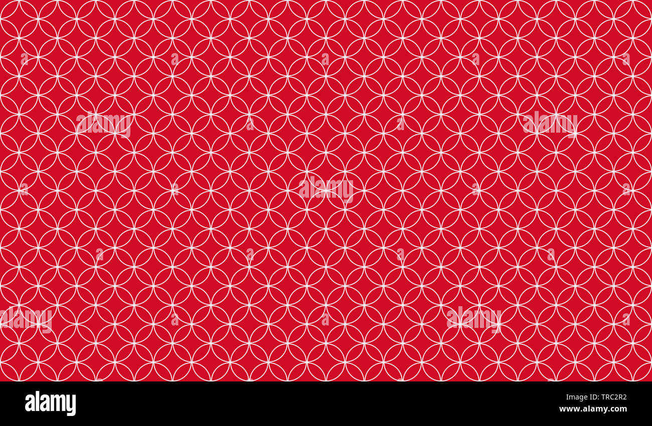 Abstract seamless pattern of overlapping thin white circles against a ...