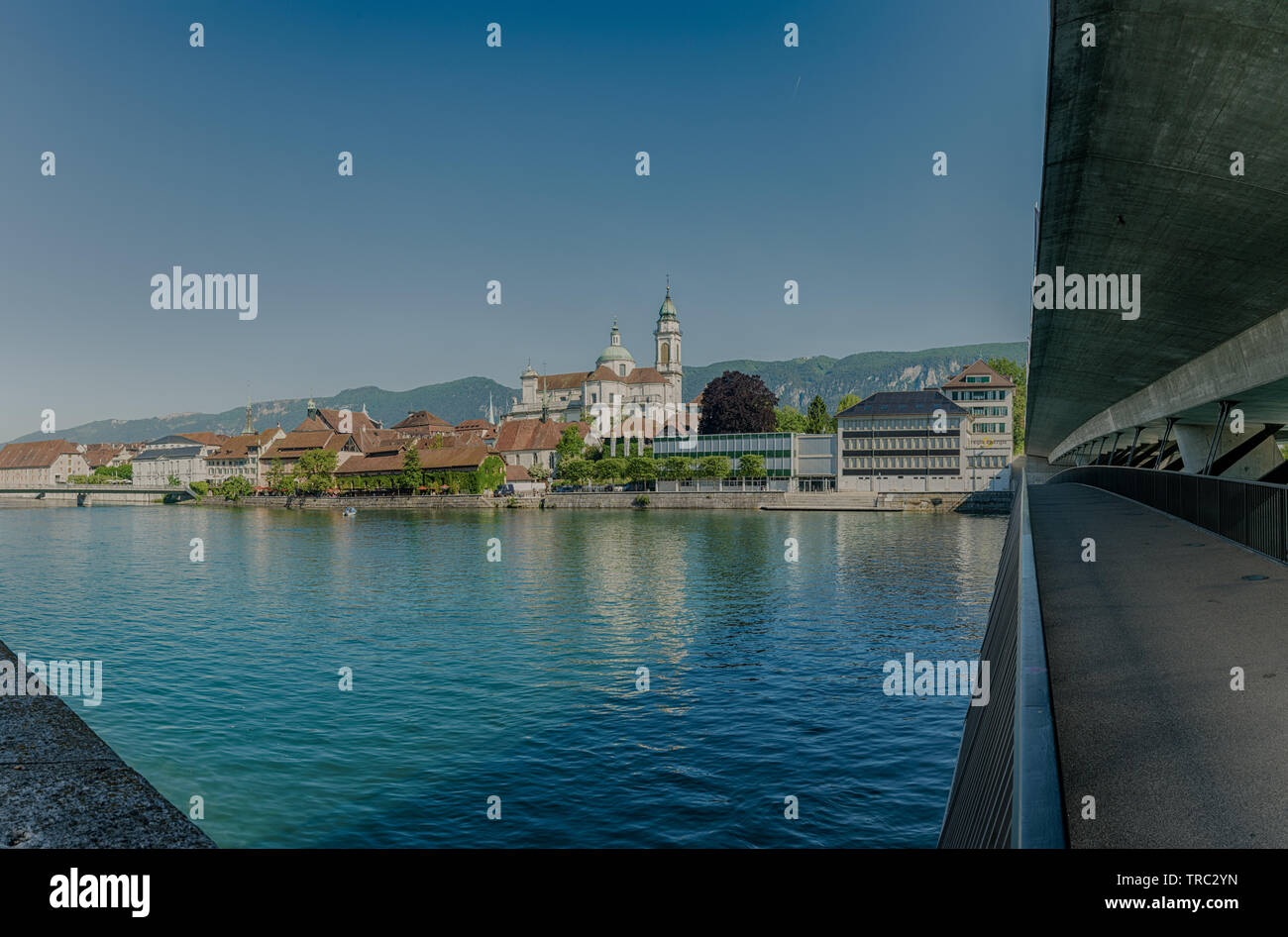 Solothurn, SO / Switzerland - 2 June 2019: city of Solothurn with the ...