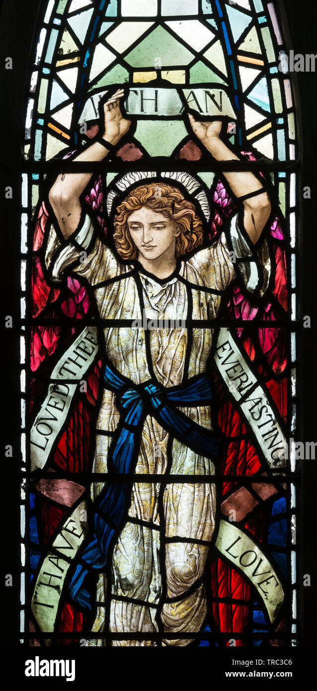 Stained glass in St. Anne`s Church, Sutton Bonington, Nottinghamshire ...