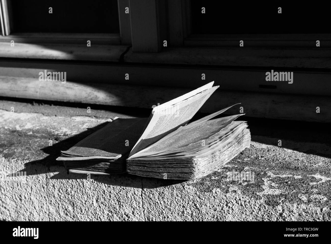 On window sill in Black and White Stock Photos & Images - Alamy