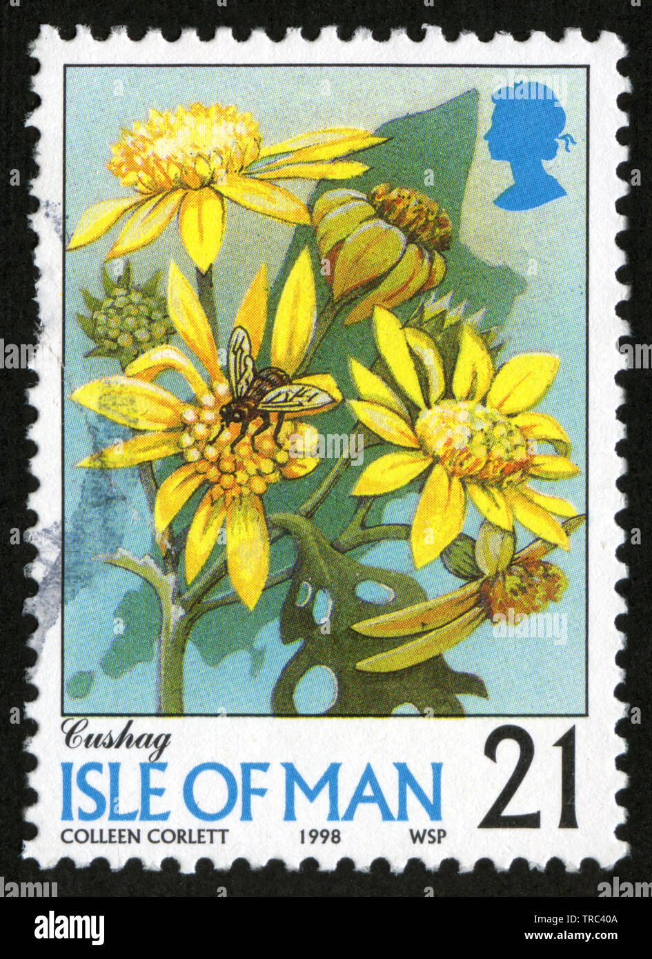 Stamp print in Isle of Man Stock Photo - Alamy