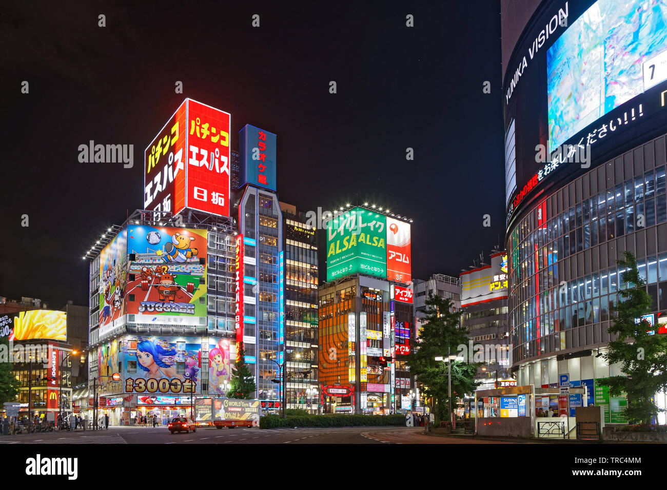 TOKYO, JAPAN, May 18, 2019 : Shinjuku by night. The Greater Tokyo Area ...