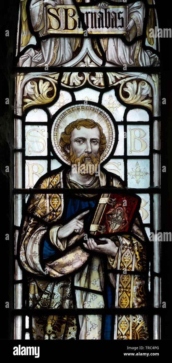 Saint Barnabas stained glass, St. Anne`s Church, Sutton Bonington ...