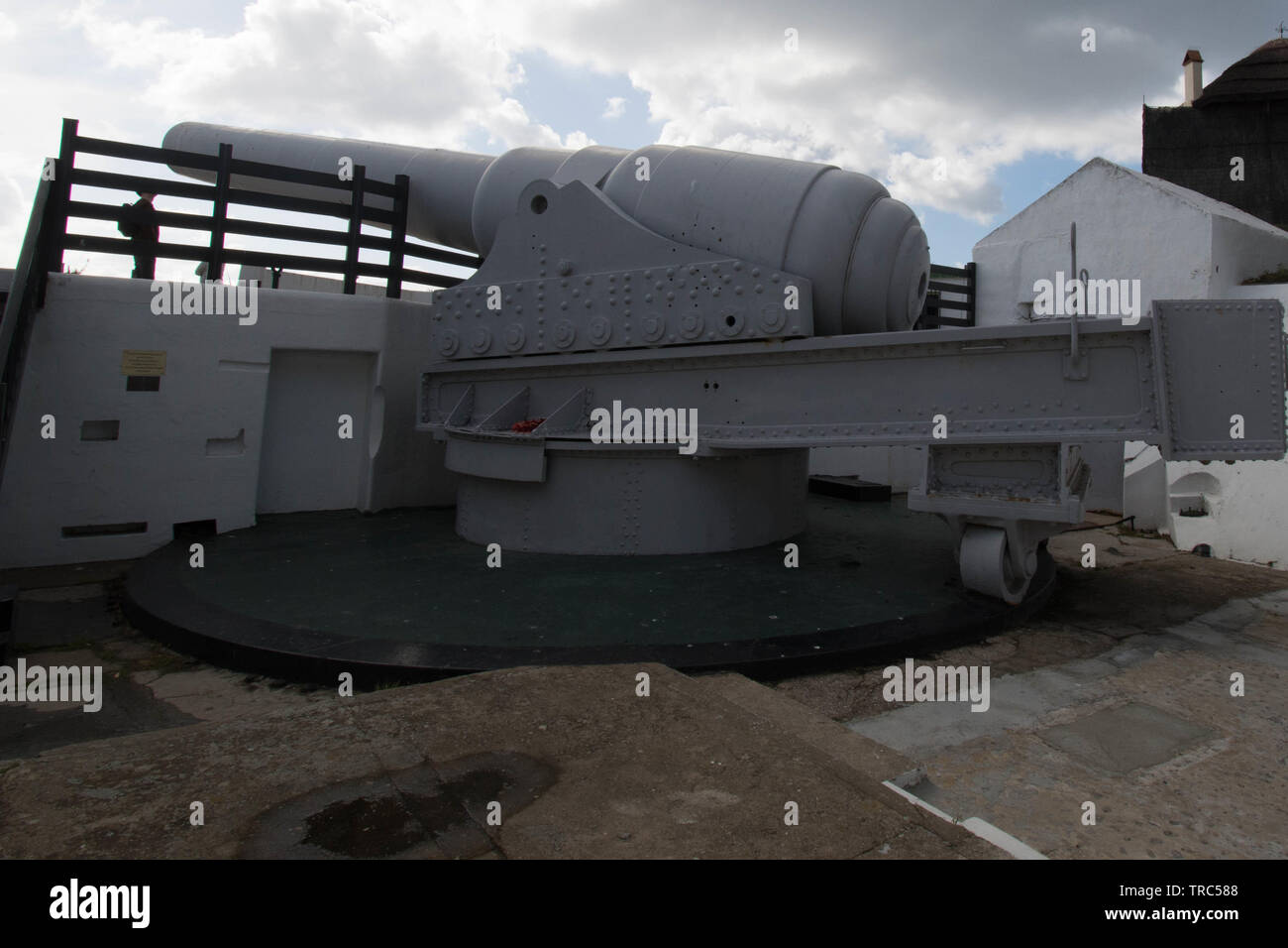 Gibraltar gun revolving military British large big powerful metal war ...