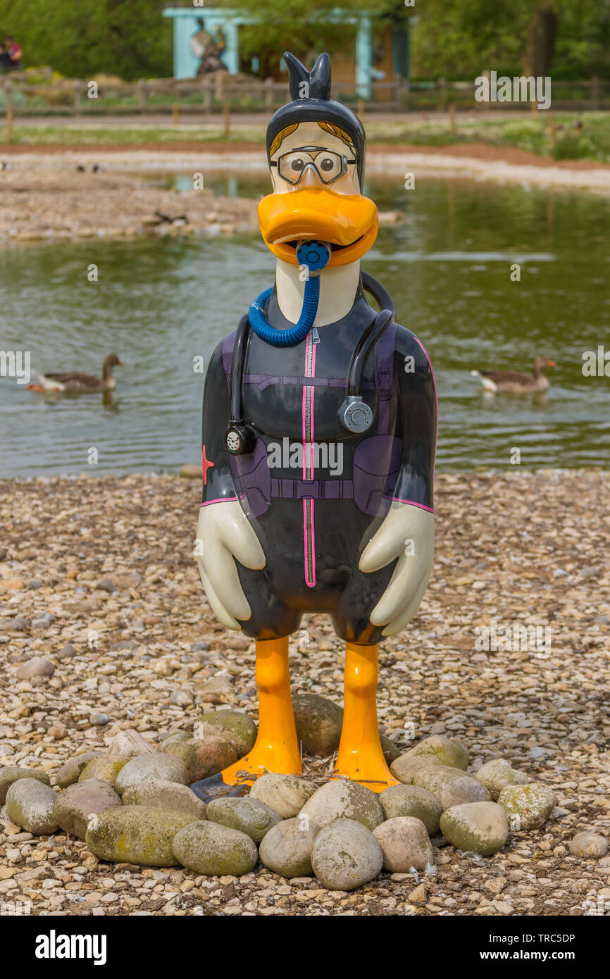 Dusty Duck at Slimbridge, created by Aardman Animations and designed by ...