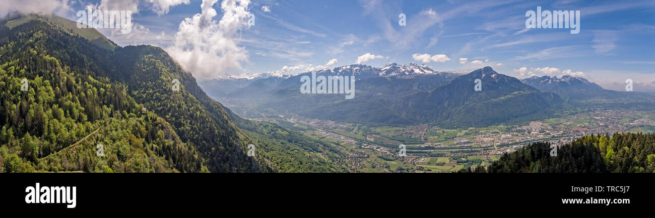 panoramas from Le Mole in the French Pre Alps looking down toward the ...