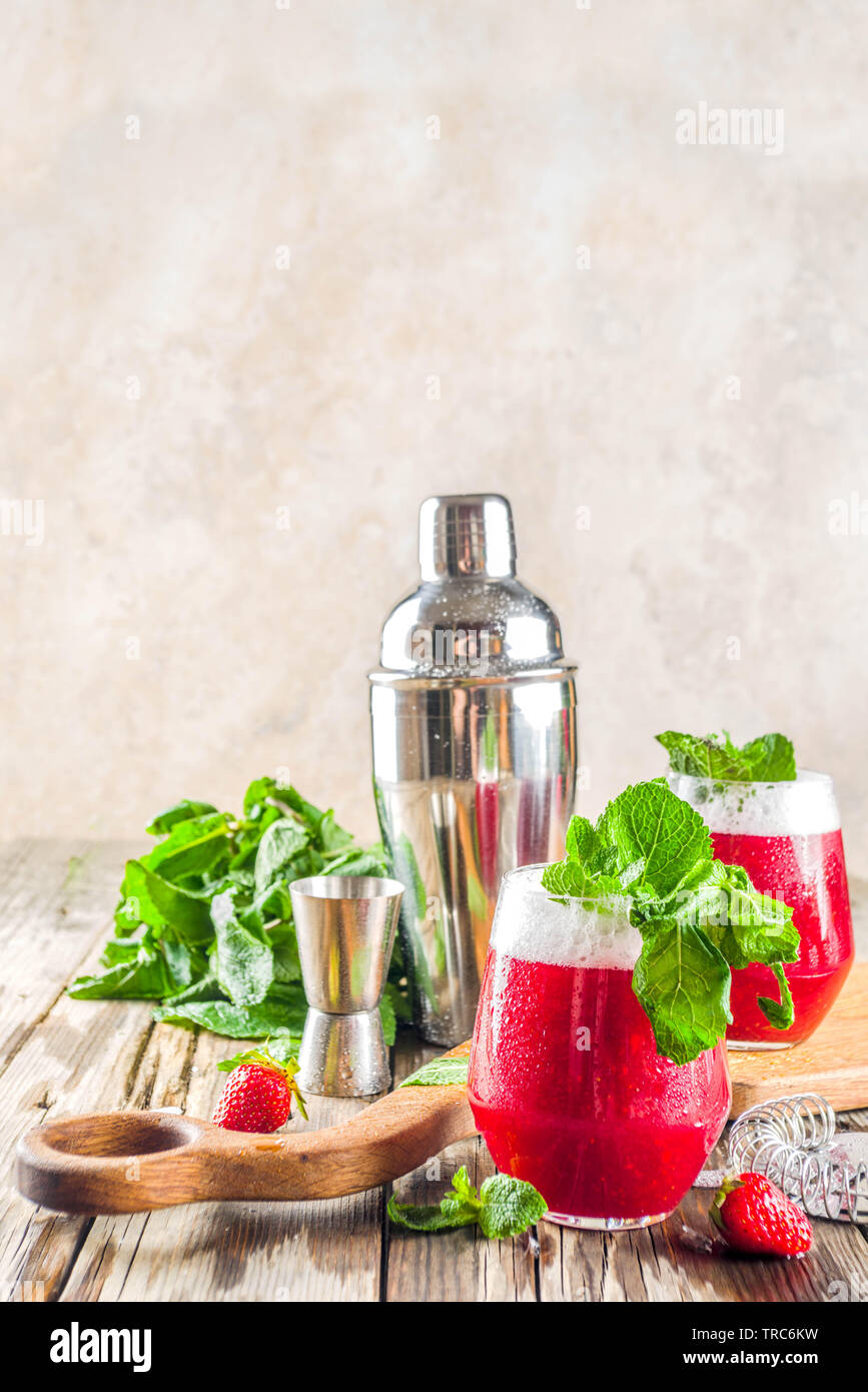 Summer sweet alcohol beverage. Traditional Scandinavian cocktail with ...