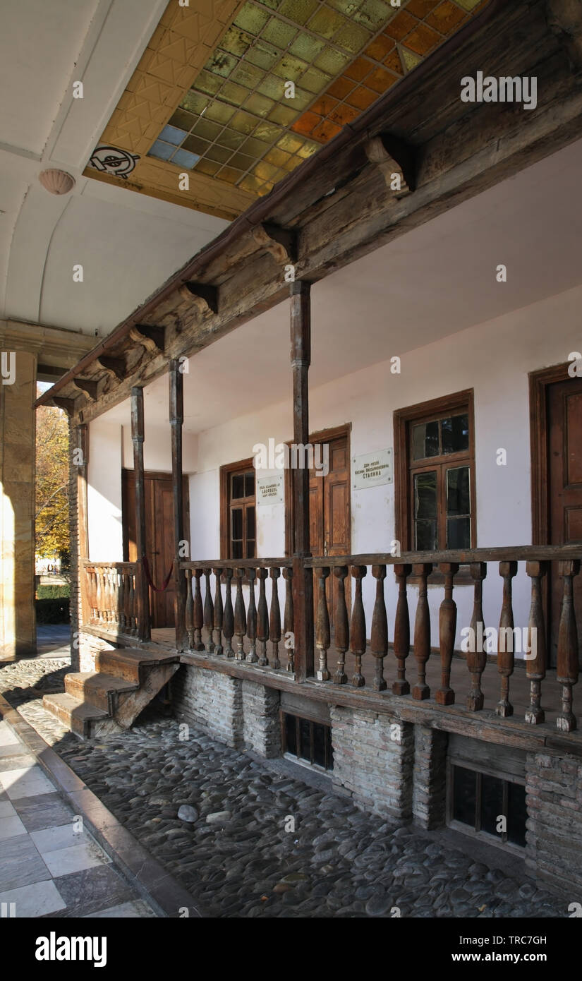 House of Joseph Stalin at museum in Gori. Shida Kartli mkhare. Georgia ...