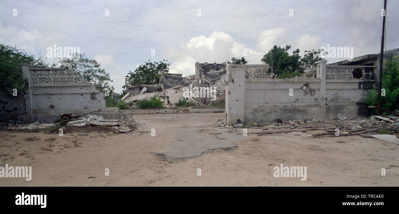 2nd November 1993 The ruins of General Mohamed Farrah Aidid's ...