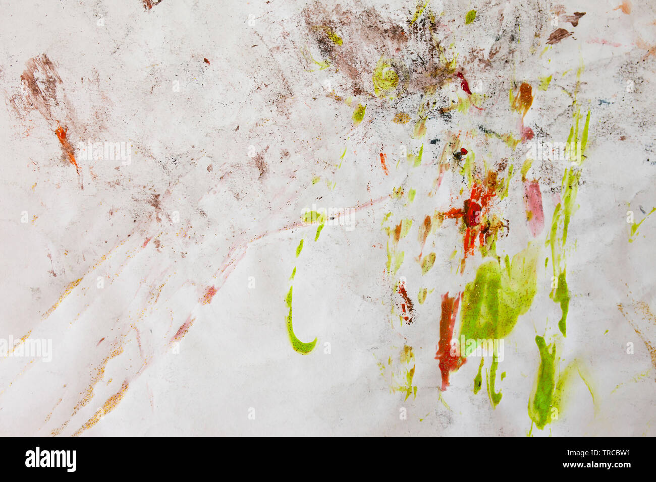 acrylic paint on paper- colorful streaks Stock Photo - Alamy