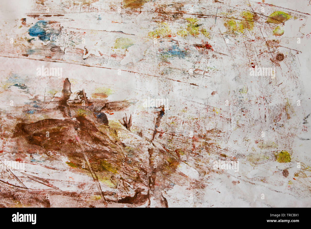 acrylic paint on paper- colorful streaks Stock Photo - Alamy