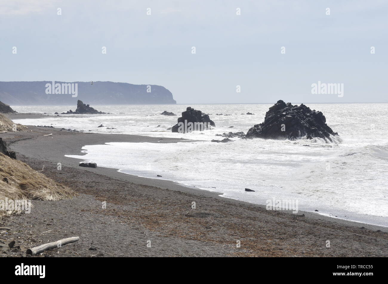 The Three Sisters south of Cape Jonquiere and Aleksandrovsk ...