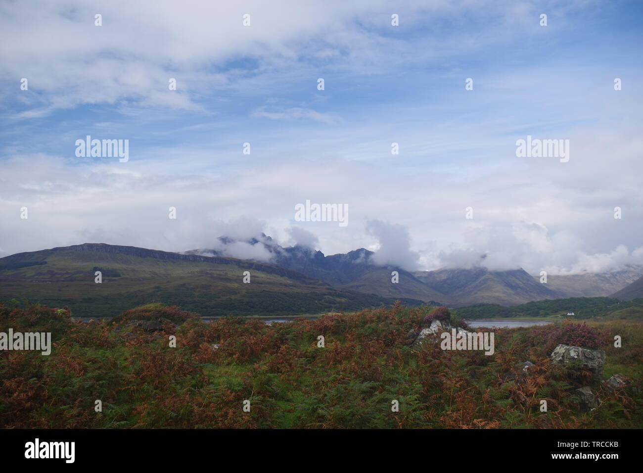 Autumn Storm Clouds over the Black Cuillin Mountain Range. Isle of Skye ...