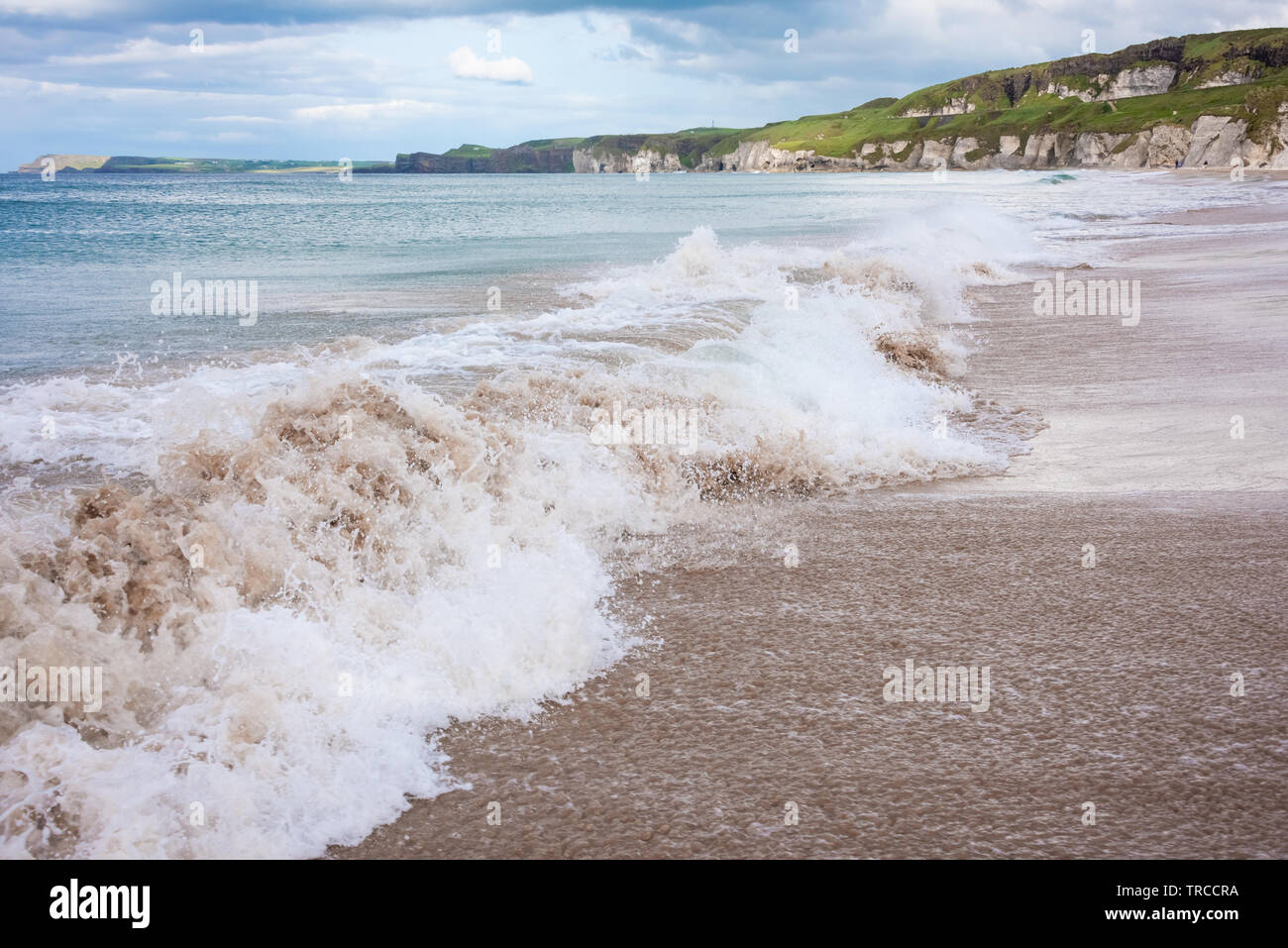 The scenic White Rocks beach along the Causeway Coast, County Antrim ...