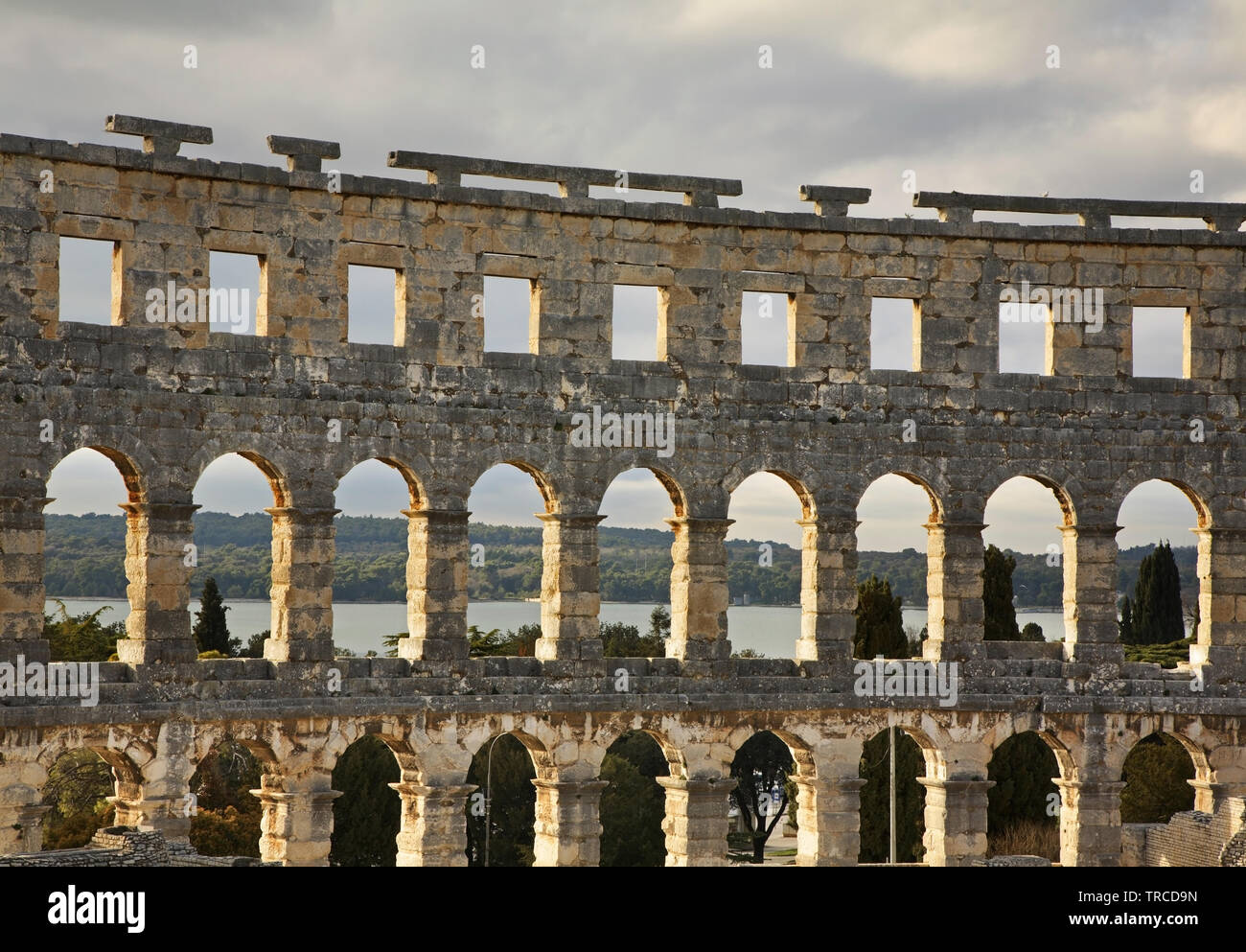 Pula Arena - Roman amphitheatre in Pula. Croatia Stock Photo - Alamy