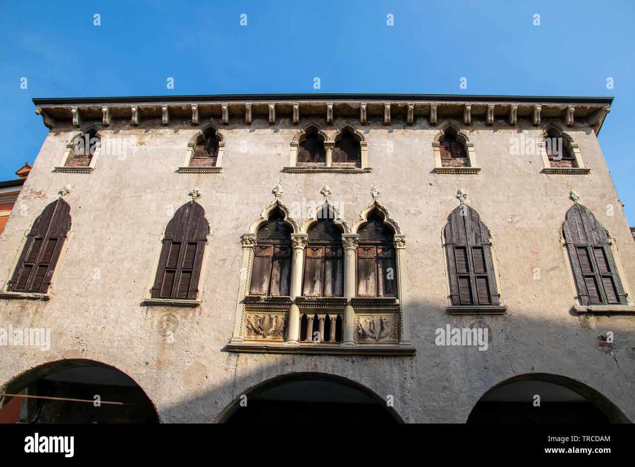 A view of the fifteenth century building Palazzo Cavalli in Piazza dell ...