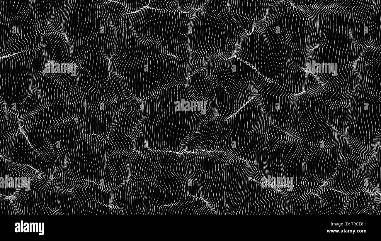 white particle wave illustration background and texture Stock Photo - Alamy