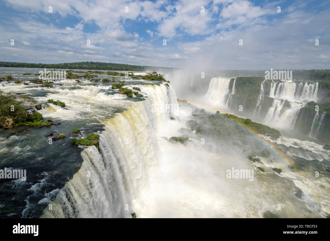 overview of landscape to iguacu waterfalls in Brazil Stock Photo - Alamy