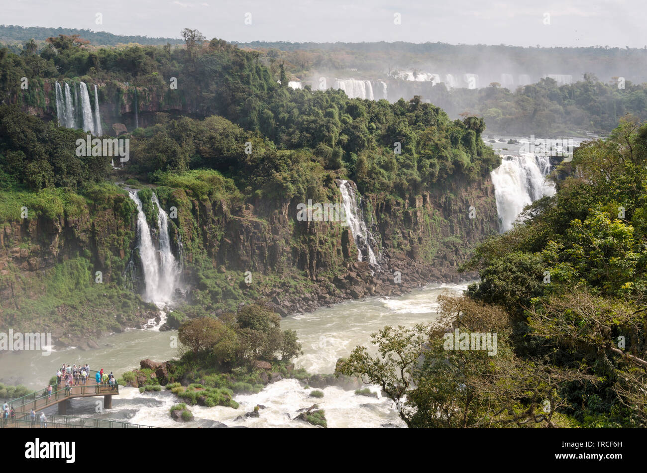 overview of landscape to iguacu waterfalls in Brazil Stock Photo - Alamy