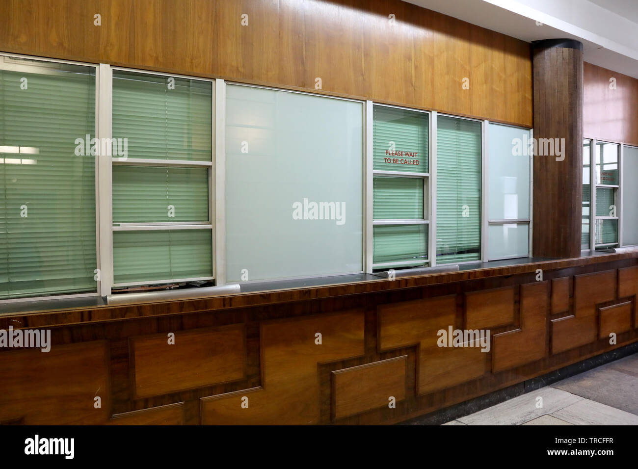 Service counters in the former Hornsey Town Hall, London, designed by ...
