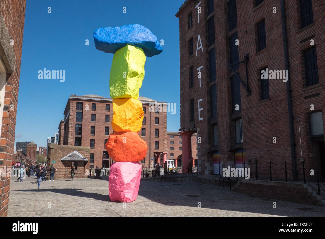 Liverpool Mountain by Ugo Rondinone’s,courtyard next to @tateliverpool ...